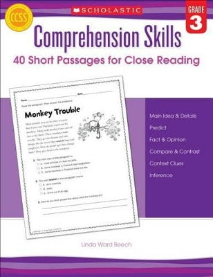 Comprehension Skills: 40 Short Passages for Close Reading: Grade 3 ...