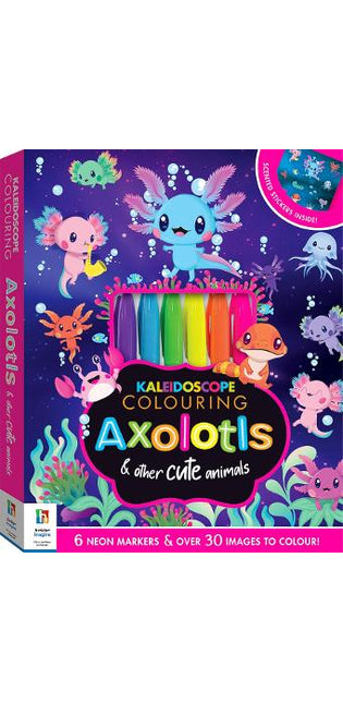 kaleidoscope coloring book axolotl