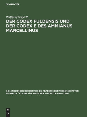 Codex Fuldensis und der Codex E des Ammianus Marcellinus - Exclusive ...